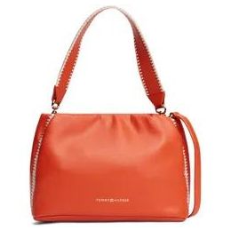 Schultertasche Tommy Hilfiger "TH SOFT SUMMER MINI BUCKET", Damen, Gr. B/H/T: 27cm x 16cm x 8cm, orange, Lederimitat, Textil, unifarben, Taschen Schultertasche, Damen Umh&auml;ngetasche, Minibag, Clutch mit abnehmbarem Umh&auml;ngeriemen