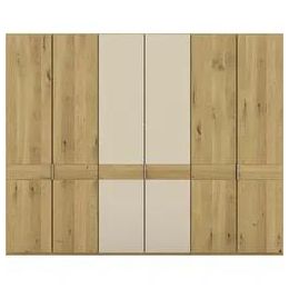 Kleiderschrank Musterring "Savona, Kleiderschrank, Schrank, Garderobe, teilmassiv Eiche", beige (braun), B:300cm H:236cm, Schr&auml;nke, Kleiderschrank, T&uuml;ren in Bianco-Eiche massiv, Spiegel-/Glast&uuml;ren, verschiedene Gr&ouml;&szlig;en