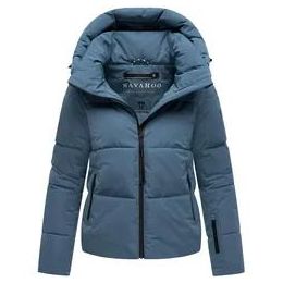 Steppjacke Navahoo "Frostherz XIV", Damen, Gr. XL (42), blau (rauchblau), Obermaterial: 100% Polyester. Innenfutter: 100% Polyester. Wattierung: 100% Polyester. &Auml;rmelfutter: 100% Polyester, gerade h&uuml;ftbedeckend, hoch geschlossener Ausschnitt, &Auml;rmel ohne &Auml;rmelschlitz normaler Saum, Jacken Steppjacke, Kurze gesteppte Damen Winterjacke mit abnehmbarer Kapuze