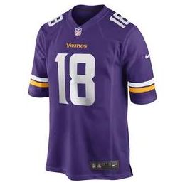 Footballtrikot Nike "Nike Trikot Minnesota Vikings NFL Home Jersey Jefferson 18", Herren, Gr. L, lila (mehrfarbig), 100% Polyester, Trikots