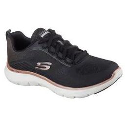 Sneaker Skechers "FLEX APPEAL 5.0", Damen, Gr. 35, rosa (schwarz, ros&eacute;goldfarben), Textil, Schuhe Sneaker, Trainingsschuh, Freizeitschuh in veganer Verarbeitung