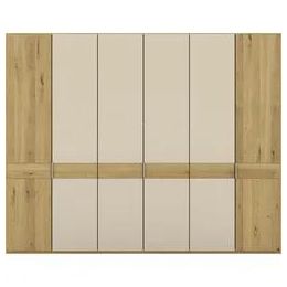 Kleiderschrank Musterring "Savona, Kleiderschrank, Schrank, Garderobe, teilmassiv Eiche", beige (braun), B:300cm H:236cm, Schr&auml;nke, Kleiderschrank, T&uuml;ren in Bianco-Eiche massiv, Spiegel-/Glast&uuml;ren, verschiedene Gr&ouml;&szlig;en