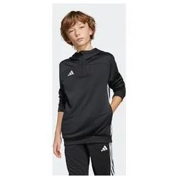 Kapuzensweatshirt Adidas PERFORMANCE "TIRO 25 ESSENTIALS KIDS SWEAT HOODIE", M&auml;dchen, Gr. 176, schwarz-wei&szlig; (schwarz, wei&szlig;), Obermaterial: 100% Polyester, angesetztes B&uuml;ndchen, Sweatshirts