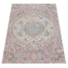 Teppich Paco Home "Torres 271", pink, B:60cm H:8mm L:100cm, Polypropylen, Teppiche, Teppich, Kurzflor, Orient-Optik, Vintage Design, In- und Outdoor geeignet