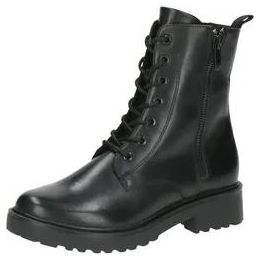 Schn&uuml;rstiefelette Caprice "Caprice Stiefelette Nappaleder", Damen, Gr. 39, schwarz, Nappaleder, Schuhe Schn&uuml;rstiefelette