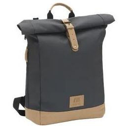 Wickelrucksack fillikid "Rolltop Berlin stone grey", Baby, Gr. B/H/T: 39cm x 53cm x 16cm, grau (stone grau), Polyamid, Polyurethane, Rucks&auml;cke, inkl. Wickeltunterlage