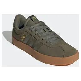 Sneaker Adidas SPORTSWEAR "VL COURT 3.0", Herren, Gr. 44, gr&uuml;n (olive strata, olive strata, gold metallic), Leder, Synthetik, Schuhe Sneaker, inspiriert vom Design des Adidas samba
