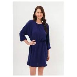 Jerseykleid FRESHLIONS "Beth", Damen, Gr. L, EURO-Gr&ouml;&szlig;en, blau (dunkelblau), 100% Polyester, normal, Rundhals, Kleider Jerseykleid, mit r&uuml;ckenfreiem Design