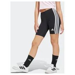 Shorts Adidas SPORTSWEAR "JG 3S SH LEG", M&auml;dchen, Gr. 170, N-Gr, schwarz-wei&szlig; (schwarz, wei&szlig;,), Obermaterial: 93% Baumwolle, 7% Elasthan, Hosen Shorts, f&uuml;r Kinder, aus Baumwolle und Elasthan, mit Gummizug