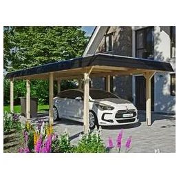 Skan Holz Einzelcarport SKANHOLZ "Wendland", beige (natur), B/H/T: 206cm x, Carports