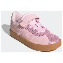 Sneaker Adidas SPORTSWEAR "KINDER VL COURT 3.0 KIDS", M&auml;dchen, Gr. 31, clear pink, clear pink, gum10, Leder, Synthetik, Schuhe Sneaker, mit Klettverschluss, f&uuml;r Kinder & Jugendliche