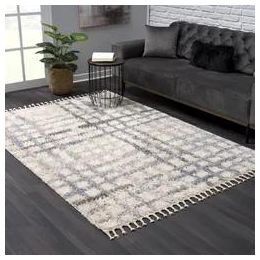 Hochflor-Teppich Sanat "Versay 1504", beige (creme), B:80cm H:45mm L:150cm, Kunstfaser, Teppiche, Wohnzimmer, Langflor, Shaggy Teppich