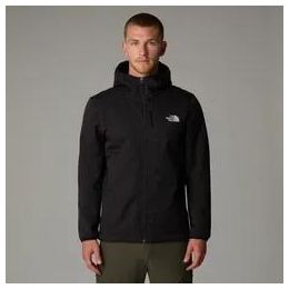 Softshelljacke The North Face, Herren, Gr. S, schwarz (tnf schwarz, np), Obermaterial: 100% Polyester, normal, Jacken Softshelljacke, windabweisend, mit verstellbarer Kapuze, mit anpassbarem Saum