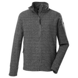 Fleecejacke "GW 42 MN FLC JCKT", Herren, Gr. L, grau (graphit), Obermaterial: 100% Polyester, G.I.G.A. DX BY KILLTEC, Jacken Fleecejacke, G.I.G.A. DX Fleecejacke: Melange Optik, Zipper-Taschen, Kinnschutz