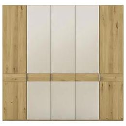 Kleiderschrank Musterring "Savona, Kleiderschrank, Schrank, Garderobe, teilmassiv Eiche", braun, B:250cm H:236cm, Schr&auml;nke, Kleiderschrank, T&uuml;ren in Bianco-Eiche massiv, Spiegel-/Glast&uuml;ren, verschiedene Gr&ouml;&szlig;en