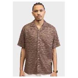 REDEFINED REBEL EST. 2013 Langarmhemd REDEFINED REBEL "Redefined Rebel Shirt RRRyder Shirt BOXY FIT", Herren, Gr. L, Normalgr&ouml;&szlig;en, braun (braun fur), Web, 50% Polyester, 42% Rayon, 8% Elastane, Hemden