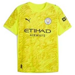 Trainingsshirt Puma "Manchester City 25/26 Torwarttrikot Herren", Herren, Gr. S, gelb (gelb alert), Obermaterial: 100% Polyester. Rippe: 100% Polyester, regular fit, Rundhals, Shirts