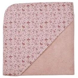 W&ouml;rner Kapuzenhandtuch W&Ouml;RNER "Lamas altrosa Kapuzenbadetuch 100/100", rosa (altrosa), B:100cm L:100cm, Frottee, Frottier, Handt&uuml;cher, obere Lage der Kapuze aus bedrucktem Single-Jersey