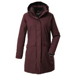 Parka Killtec "KOW 18 WMN PRK", Damen, Gr. 42, rot (dunkelrot), Obermaterial: 100% Polyester;Futter: 100% Polyester;F&uuml;llung: 100% Polyester, Jacken Parka, Wasser- und winddichter Parka, atmungsaktiv, verstellbare Details