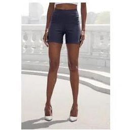 H.I.S. Shorts H.I.S, Damen, Gr. 32/34, N-Gr, blau (marine), Obermaterial: 70% Baumwolle, 25% Polyester, 5% Elasthan, unifarben, Basic, Hosen Shorts, im Schlupfhosen Style