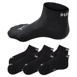 Kurzsocken Puma "Puma UNISEX QUARTER PLAIN 6P ECOM", Herren, Gr. 47-49, schwarz, Baumwolle, Baumwollmischung, Elasthan, Polyamid, bedruckt, unifarben, elastisch, Socken, mit Rippb&uuml;ndchen, Topseller