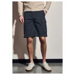 Bermudas Street One MEN, Herren, Gr. 30, blau (schwarz ink blau), Web, 98% Baumwolle, 2% Elasthan, unifarben, gerade kurz, Hosen Bermudas, mit seitlichen Einschubtaschen