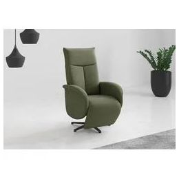 Sit & More TV-Sessel SIT & MORE "Juma, inkl. Drehfunktion & Kopfteilverstellung", olive, B:75cm H:110cm T:82cm, 95% Polyester 5%Polyamid, Sessel, H&ouml;he Armlehne 62 cm, wahlweise mit Aufstehhilfe, 2 Motoren und Akku
