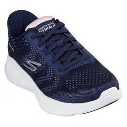 Slip-On Sneaker Skechers "GO WALK NOW-KHLOE", Damen, Gr. 43, blau (navy, wei&szlig;), Textil, Schuhe, Freizeitschuh mit Fersenkissen und Slip-ins Technologie