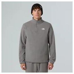 Fleecepullover The North Face "M GLACIER FLEECE 1/4 ZIP JACKET", Herren, Gr. 3XL, tnf mid grau heather, Obermaterial: 100% Polyester, Sweatshirts Fleecepullover, 1/4-langer Rei&szlig;verschluss, aus Polyester, feuchtigkeitsabweisend