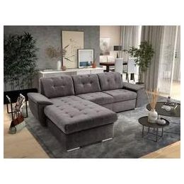 Ecksofa exxpo - SOFA FASHION "Derby Inkl. Kopfteilverstellung, wahlw. Bett & Bettkasten, L-Form", grau (anthrazit), B:277cm H:92cm T:206cm, Sofas, Ecksofa, EXTRA an Komfort zum Relaxen, Entspannen und Wohlf&uuml;hlen