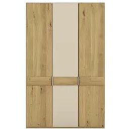 Kleiderschrank Musterring "Savona, Kleiderschrank, Schrank, Garderobe, teilmassiv Eiche", beige (braun), B:150cm H:236cm, Schr&auml;nke, Kleiderschrank, T&uuml;ren in Bianco-Eiche massiv, Spiegel-/Glast&uuml;ren, verschiedene Gr&ouml;&szlig;en