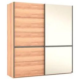 Schwebet&uuml;renschrank Musterring "Sorrent, Kleiderschrank, Schrank, Schiebet&uuml;ren", braun, B:200cm H:217cm, Schr&auml;nke, Schwebet&uuml;renschrank, T&uuml;ren in Eiche massiv mit Kassetten-Optik, verschiedene Ma&szlig;e verf&uuml;gbar