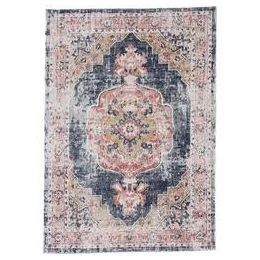 Teppich CarpetFine "Omen_4", blau, B:140cm H:3mm L:200cm, Polypropylen (PP), Teppiche, Teppich, Orient Vintage Look, Wohnzimmer