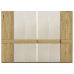 Kleiderschrank Musterring "Savona, Kleiderschrank, Schrank, Garderobe, teilmassiv Eiche", braun, B:300cm H:216cm, Schr&auml;nke, Kleiderschrank, T&uuml;ren in Bianco-Eiche massiv, Spiegel-/Glast&uuml;ren, verschiedene Gr&ouml;&szlig;en
