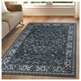 Teppich OTTO HOME "Ezzo, mit Bord&uuml;re, Kurzflor, Made in Belgium", grau, B:80cm H:7mm L:150cm, Polypropylen, Teppiche, Teppich, Orient-Optik, Teppich, Wohnzimmer, Esszimmer, Schlafzimmer
