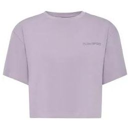 T-Shirt Plein Sport "Scratch", Damen, Gr. S, lila (73, lila), Obermaterial: 48% Modal, 47% Baumwolle, 5% Elasthan, Shirts T-Shirt
