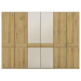 Kleiderschrank Musterring "Savona, Kleiderschrank, Schrank, Garderobe, teilmassiv Eiche", braun, B:300cm H:216cm, Schr&auml;nke, Kleiderschrank, T&uuml;ren in Bianco-Eiche massiv, Spiegel-/Glast&uuml;ren, verschiedene Gr&ouml;&szlig;en