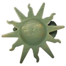 Dekoklammer Indeko "Sonne B" Gr. 1, gr&uuml;n (goldfarben, gr&uuml;n), &Oslash;:0,35cm, Gardinenbefestigungen