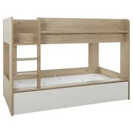 Etagenbett GAMI "ETAGENBETT MATIS", kastanie natur nachbildung, kastanie natur nachbildung, kastanie natur nachbildung, B:109cm H:142cm L:205cm, ABS Kanten, Etagenbetten, Etagenbett, Praktisches Etagenbett