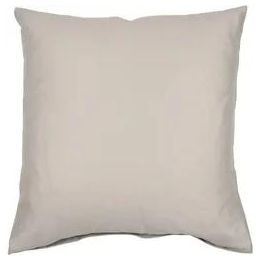 Kissenbezug Janine "Colors Mako Satin", grau, B:50cm L:50cm, Mako-Satin, Obermaterial: 100% Baumwolle, Kissenbez&uuml;ge, Kissenbezug, mit Rei&szlig;verschluss, uni Kissenh&uuml;lle, feinf&auml;dig, 100% Baumwolle