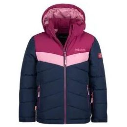 Steppjacke Trollkids "GIRLS GRYLLEFJORD JACKET", Kinder, Gr. 176, blau (navy, plum, mauve), Steppware, Obermaterial: 100% Polyester. Futter: 100% Polyester. Wattierung: 100% Polyester, mit Klettverschluss, Jacken Steppjacke
