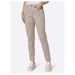 Webhose Heine, Damen, Gr. 36, Normalgr&ouml;&szlig;en, beige (sesam), 52% Lyocell, 45% Baumwolle, 3% Elasthan, unifarben, Hosen