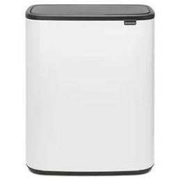 M&uuml;lleimer Brabantia "Bo Touch Bin, 60L", wei&szlig;, B:54,5cm H:65,6cm T:31,2cm &Oslash;:54,5cm, Kunststoff, Metall, M&uuml;lleimer, M&uuml;lleimer, Soft-Touch-&Ouml;ffnungssystem