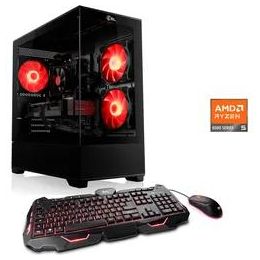 CSL Gaming-PC "AeroVision V24291", schwarz, Microsoft Windows 11 Home (64 Bit), 16 GB RAM 500 GB SSD, Desktop-PCs