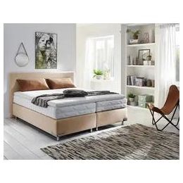 Boxspringbett "Ambiente, wahlweise in verschiedenen Gr&ouml;&szlig;en & Farben", beige, B:175cm L:210cm, Westfalia Schlafkomfort, Komplettbetten, Boxspringbett, in verschiedenen H&auml;rtegraden, wahlweise mit Topper