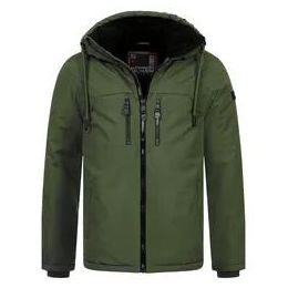 Winterjacke Alessandro Salvarini "ASMori", Herren, Gr. L, schwarz olive, Obermaterial: 100% Polyester; Innenseite: 100% Polyester, Jacken Winterjacke, mit warmem Teddyfell