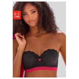 Push-up-BH Vivance, Damen, Gr. 70, Cup C, schwarz, Spitze, Obermaterial: 70% Polyamid, 20% Polyester, 10% Elasthan, BHs Push-up-BH, mit B&uuml;gel und mit 4 Tragevarianten, Multiway-BH, Dessous