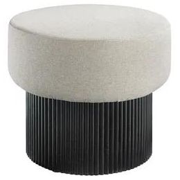 Stauraumhocker Salesfever "Ilovik Hocker mit abnehmbarer Sitzfl&auml;che &ndash; kompakter Design-Hocker", grau (schwarz, grau), B:50cm H:43cm T:50cm, MDF, Eschenholzfurnier, Strukturstoff (100% Polyester), Hocker, Praktischer Pouf mit Stauraum, ideal f&uuml;rs Wohnzimmer
