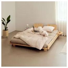 Bettgestell KARUP DESIGN "Social Bed, ohne Matratze, FSC-zertifiziertes Massivholz", kiefer klar lackiert, B:148cm H:23cm L:204cm, Betten, Bettgestell, wahlweise mit oder ohne verstellbares Zubeh&ouml;r, Bett in mehreren Gr&ouml;&szlig;en