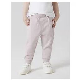Sweatpants name it "NMNSELI SWE PANT BRU NOOS", M&auml;dchen, Gr. 86, N-Gr, lila (burnished lila), Jersey, Obermaterial: 60% Baumwolle, 40% Polyester, unifarben, regular fit normal, Hosen